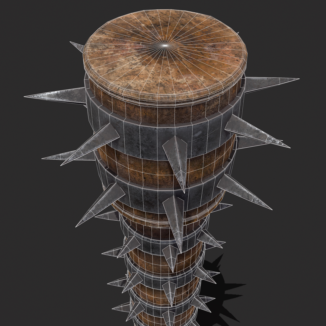 modelo 3d Maza con pinchos medieval - TurboSquid 1836172