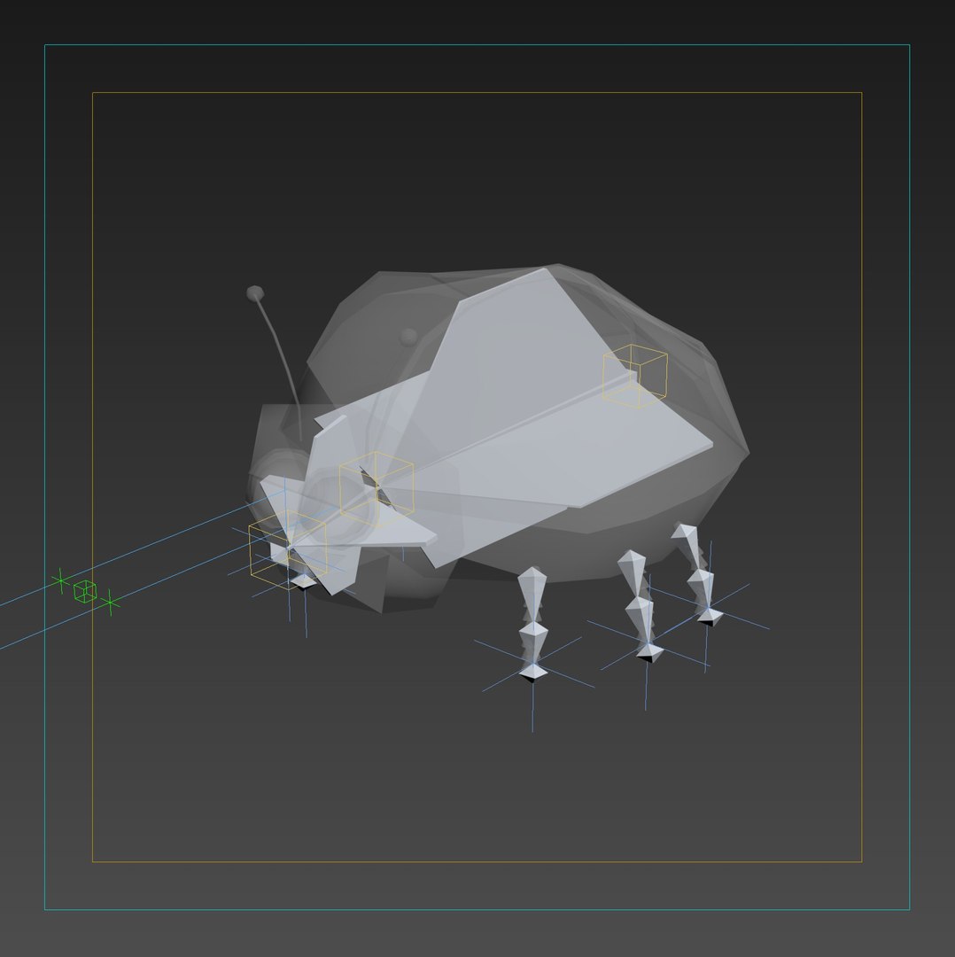 Cartoon Ladybug Rigged Max