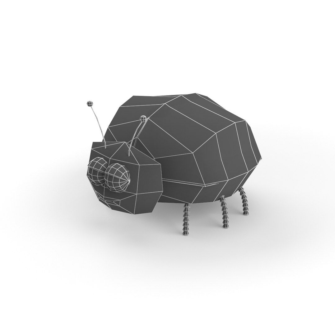 Cartoon Ladybug Rigged Max