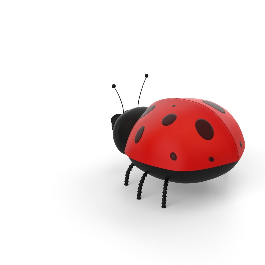 Cartoon Ladybug Rigged Max