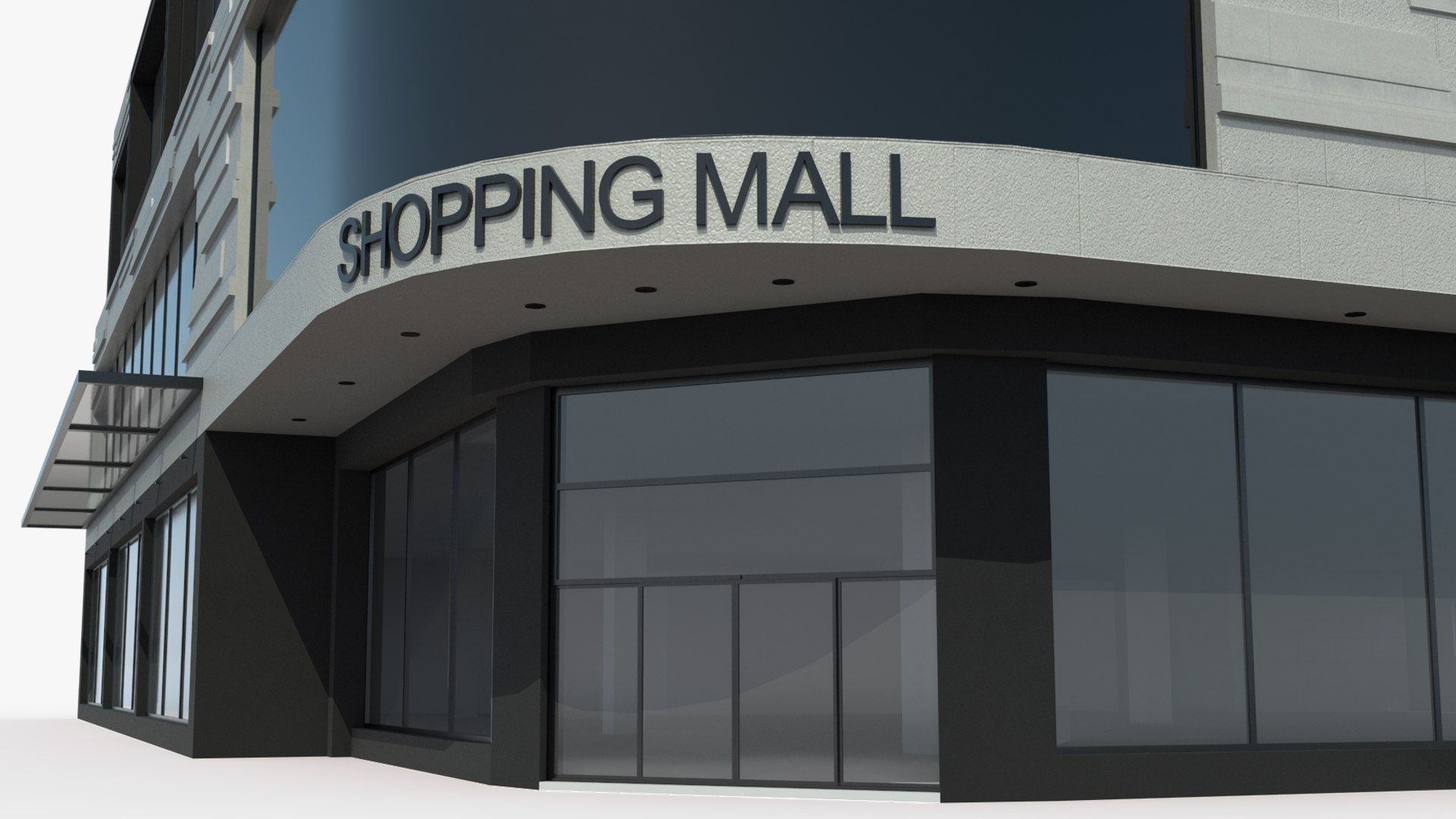 Modern Commercial Shopping Mall Model - TurboSquid 2332267