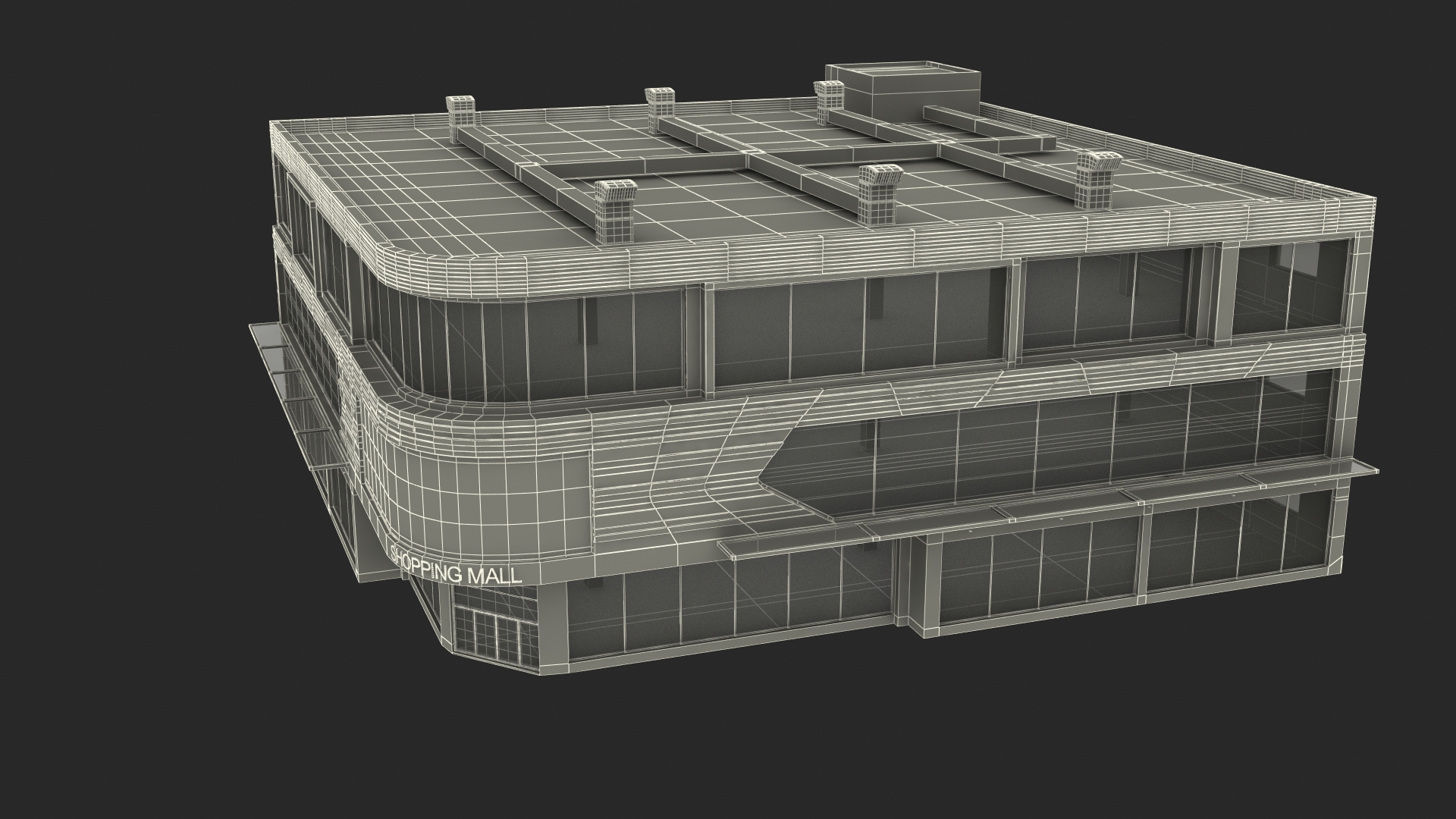 Modern Commercial Shopping Mall Model - TurboSquid 2332267