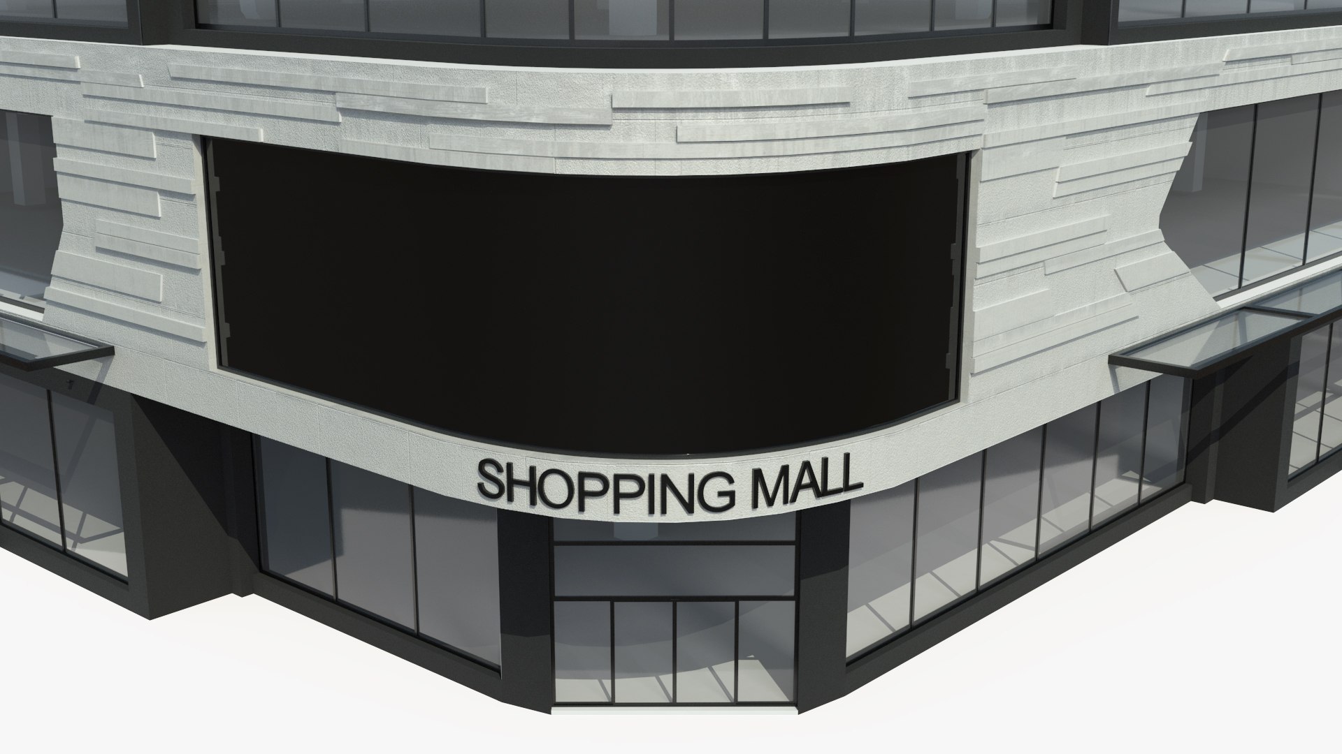 Modern Commercial Shopping Mall Model - TurboSquid 2332267
