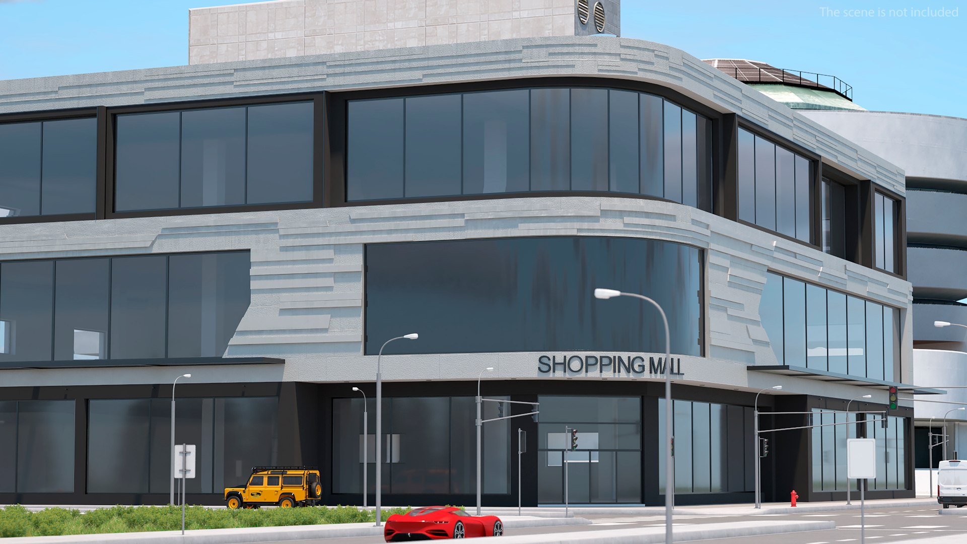 Modern Commercial Shopping Mall Model - TurboSquid 2332267