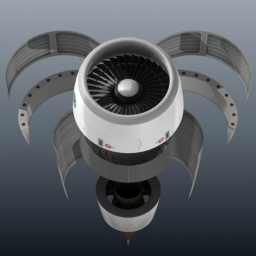 Jt9d Jet Engine Lite 3d Model