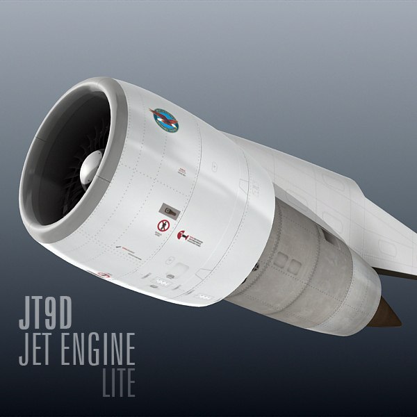 JT9D Jet Engine Lite3D模型 - TurboSquid 972201