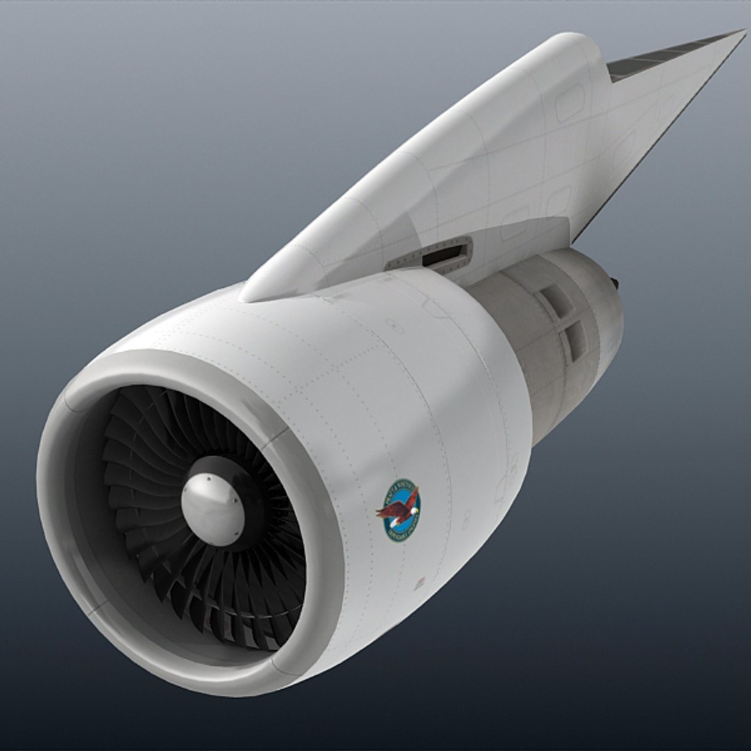 Jt9d Jet Engine Lite 3d Model