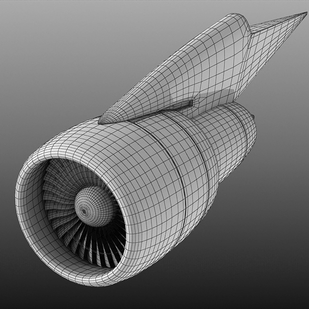 Jt9d Jet Engine Lite 3d Model