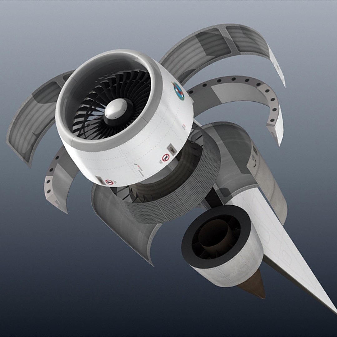 Jt9d Jet Engine Lite 3d Model