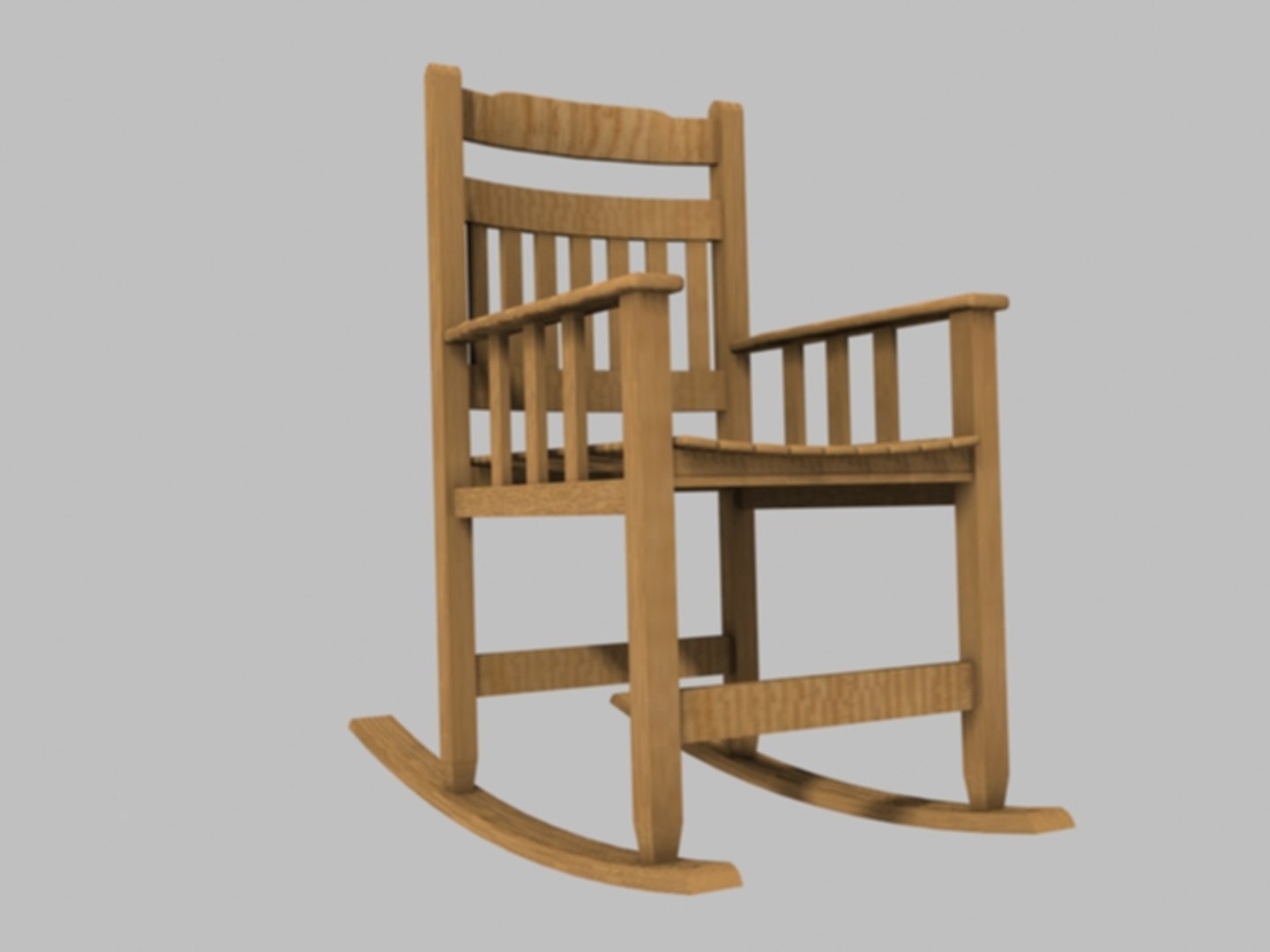 3d Model Wood Rocking Chair