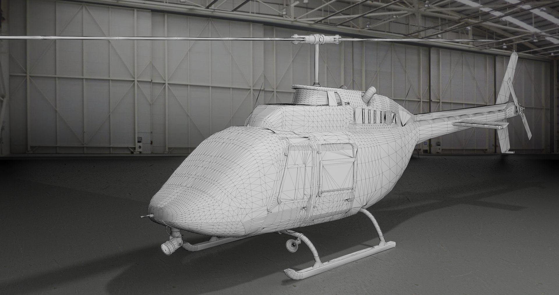 3D Model Helicopter Bell 206 JetRanger - TurboSquid 1836400