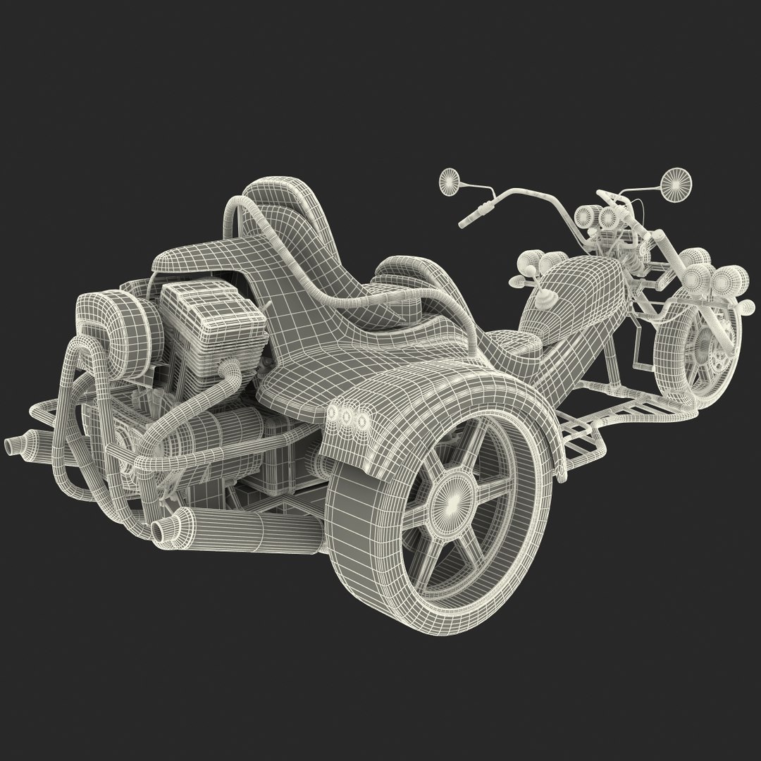 3d model trike motorcycle