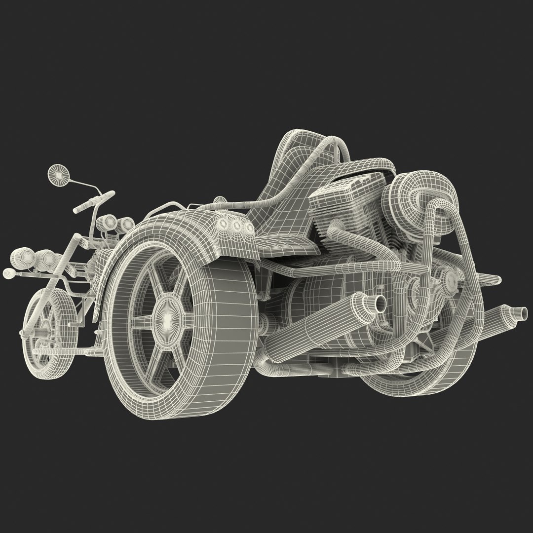 3d model trike motorcycle