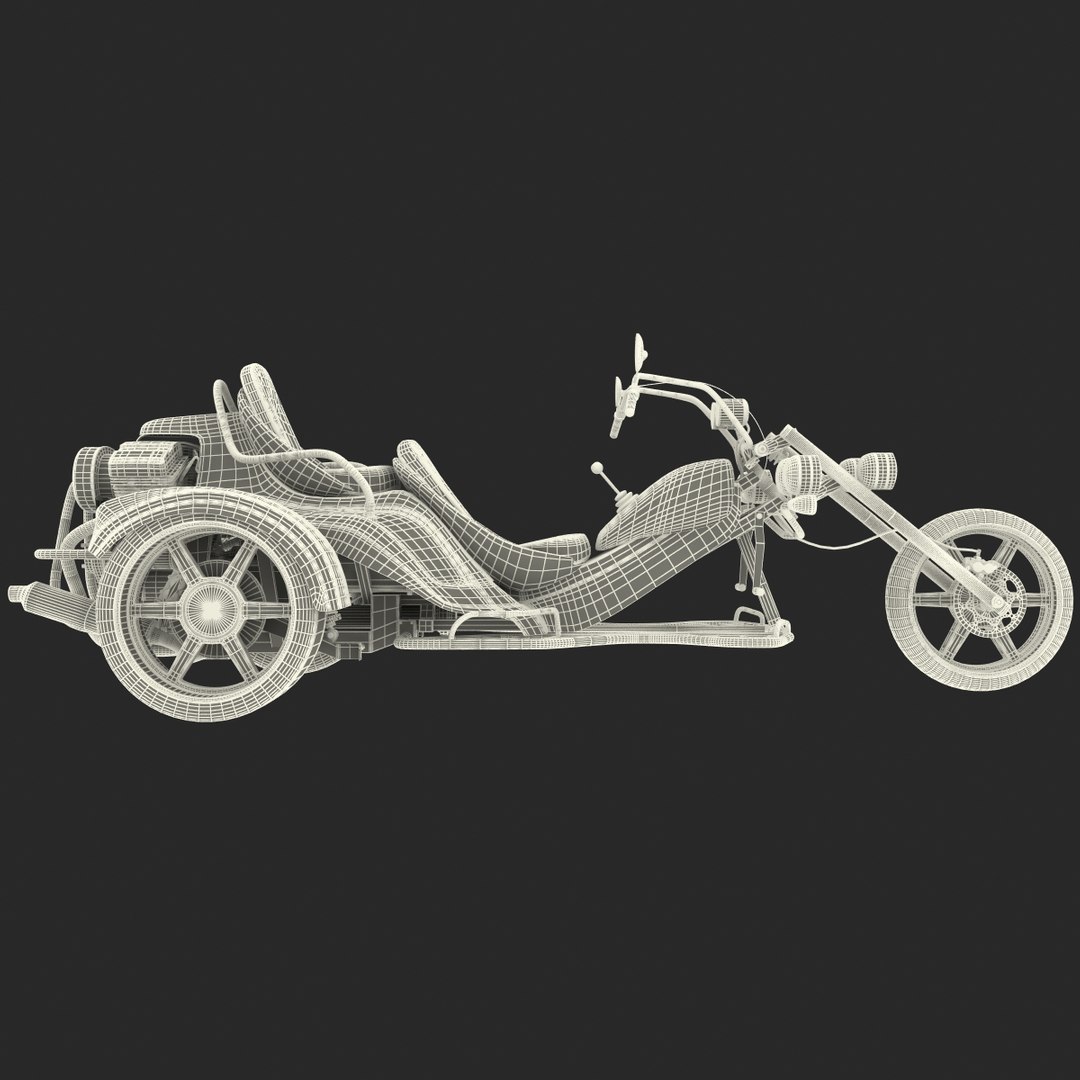 3d model trike motorcycle