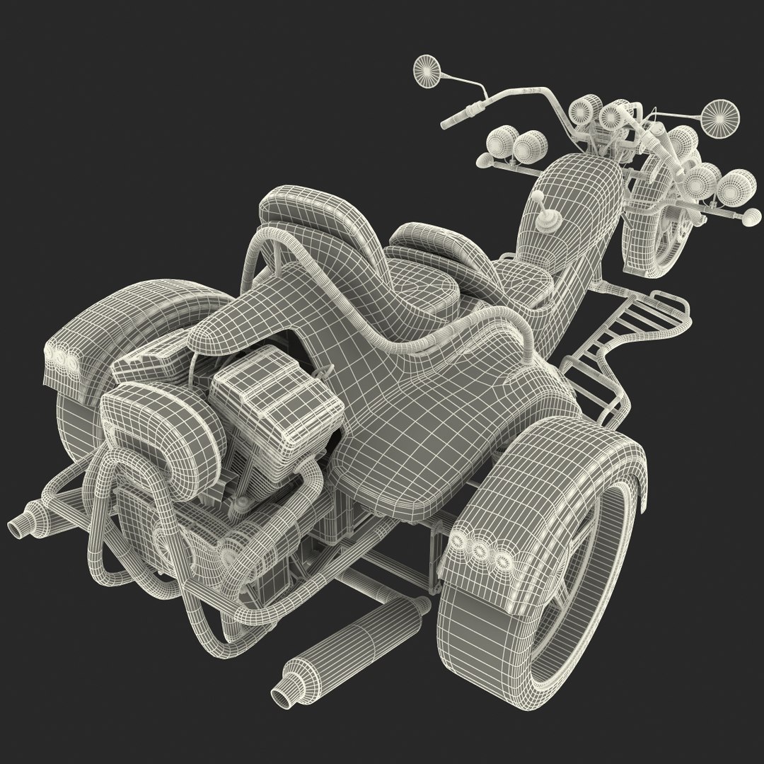 3d model trike motorcycle