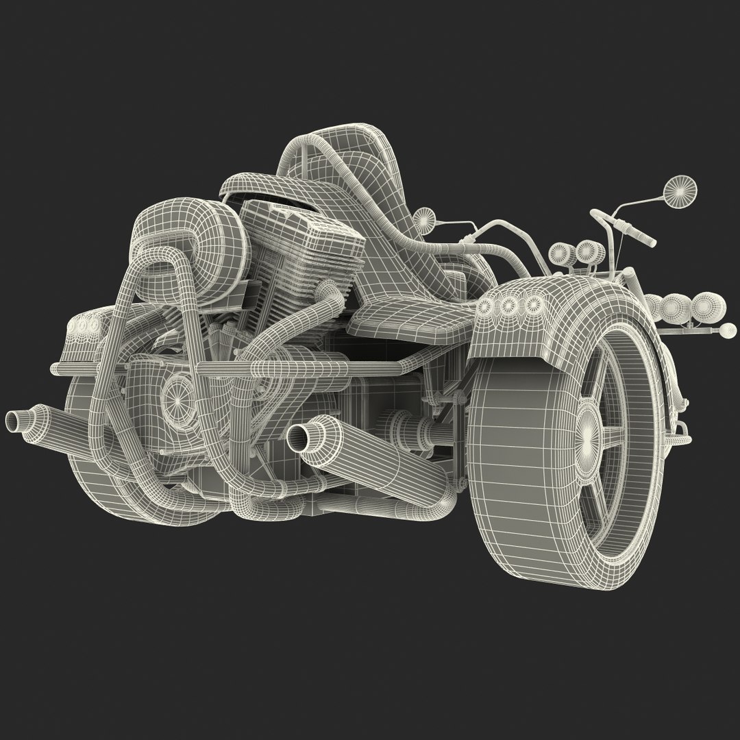 3d model trike motorcycle