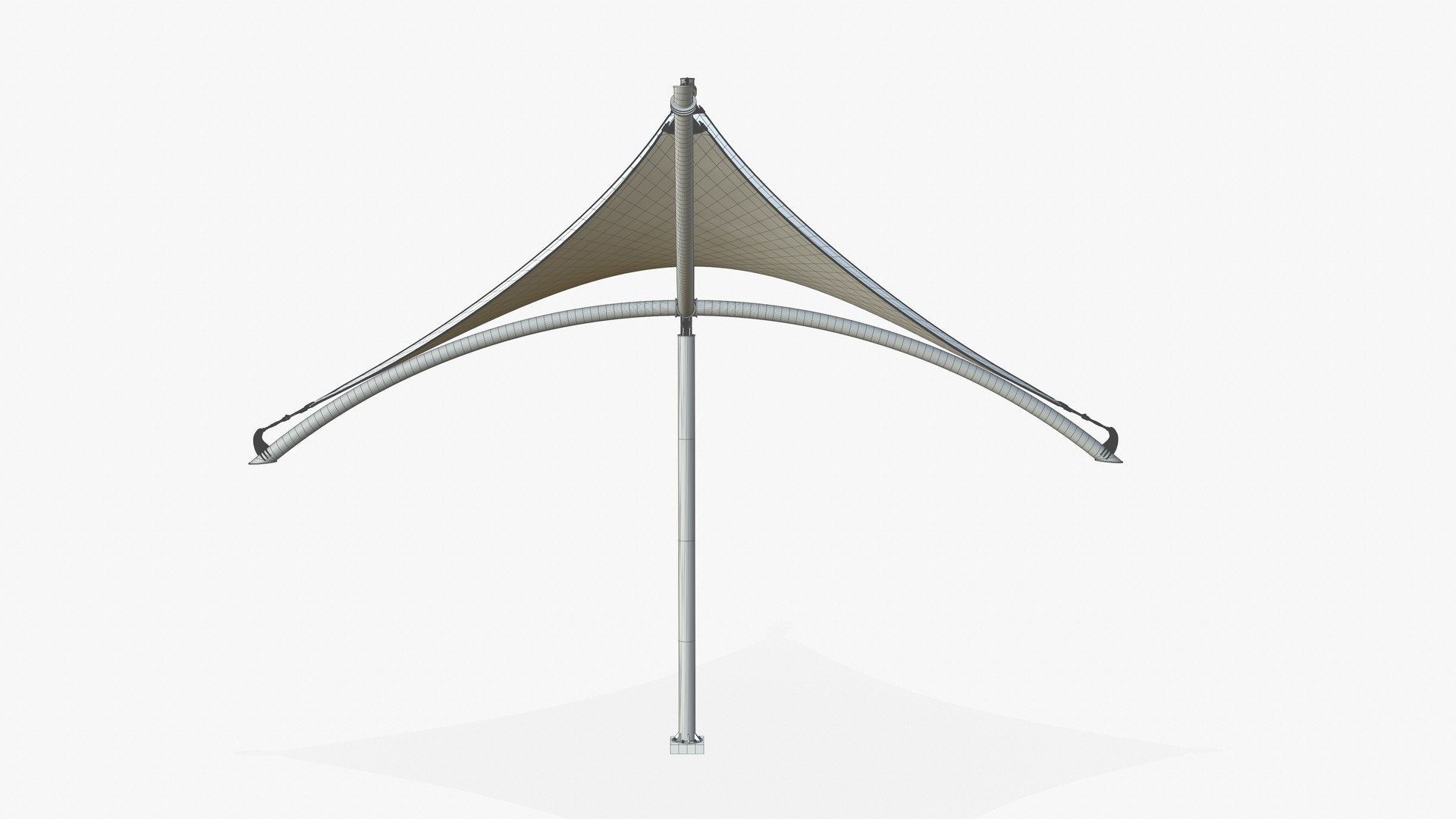 Tensile Shade Structures 3D Model - TurboSquid 1802007