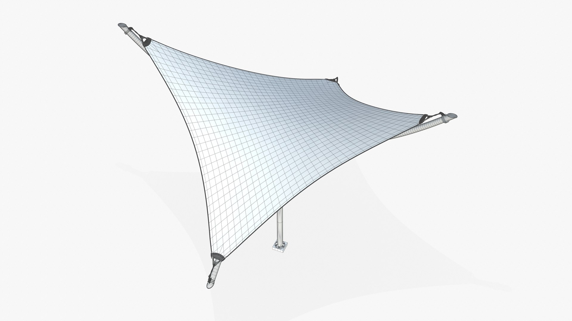 Tensile Shade Structures 3D Model - TurboSquid 1802007