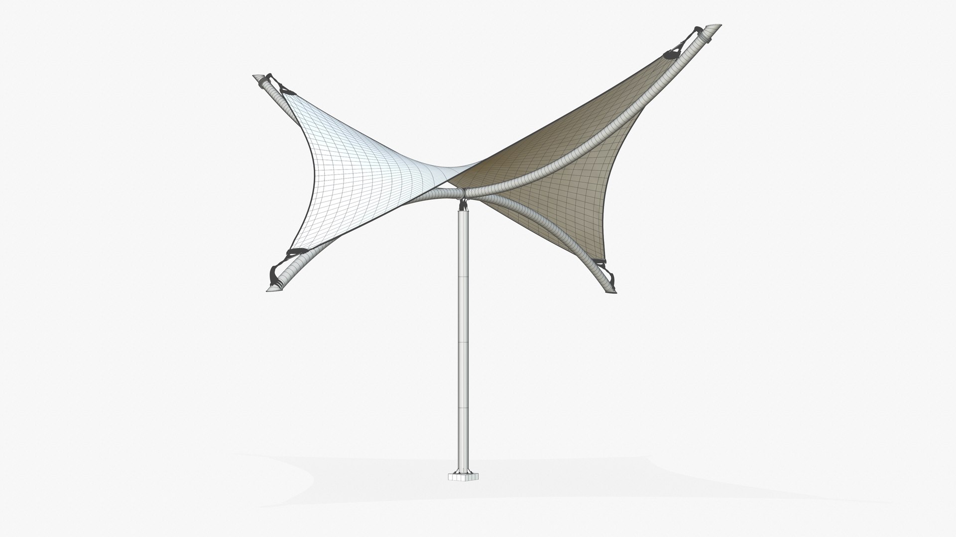 Tensile Shade Structures 3D Model - TurboSquid 1802007