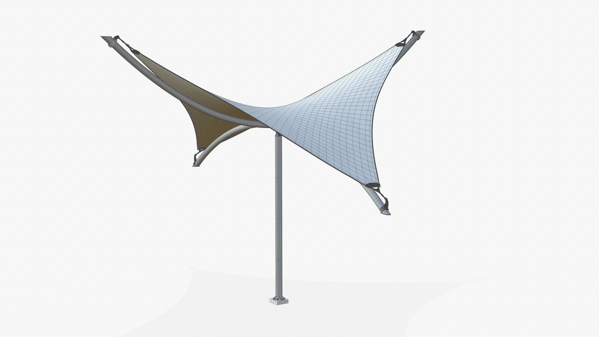 Tensile Shade Structures 3D Model - TurboSquid 1802007