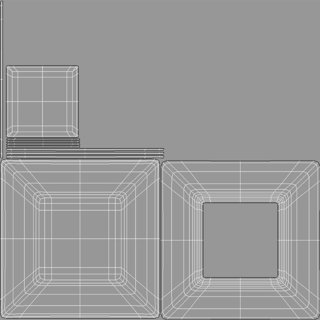 3D Stack Of White Square Plates Model - TurboSquid 2010791