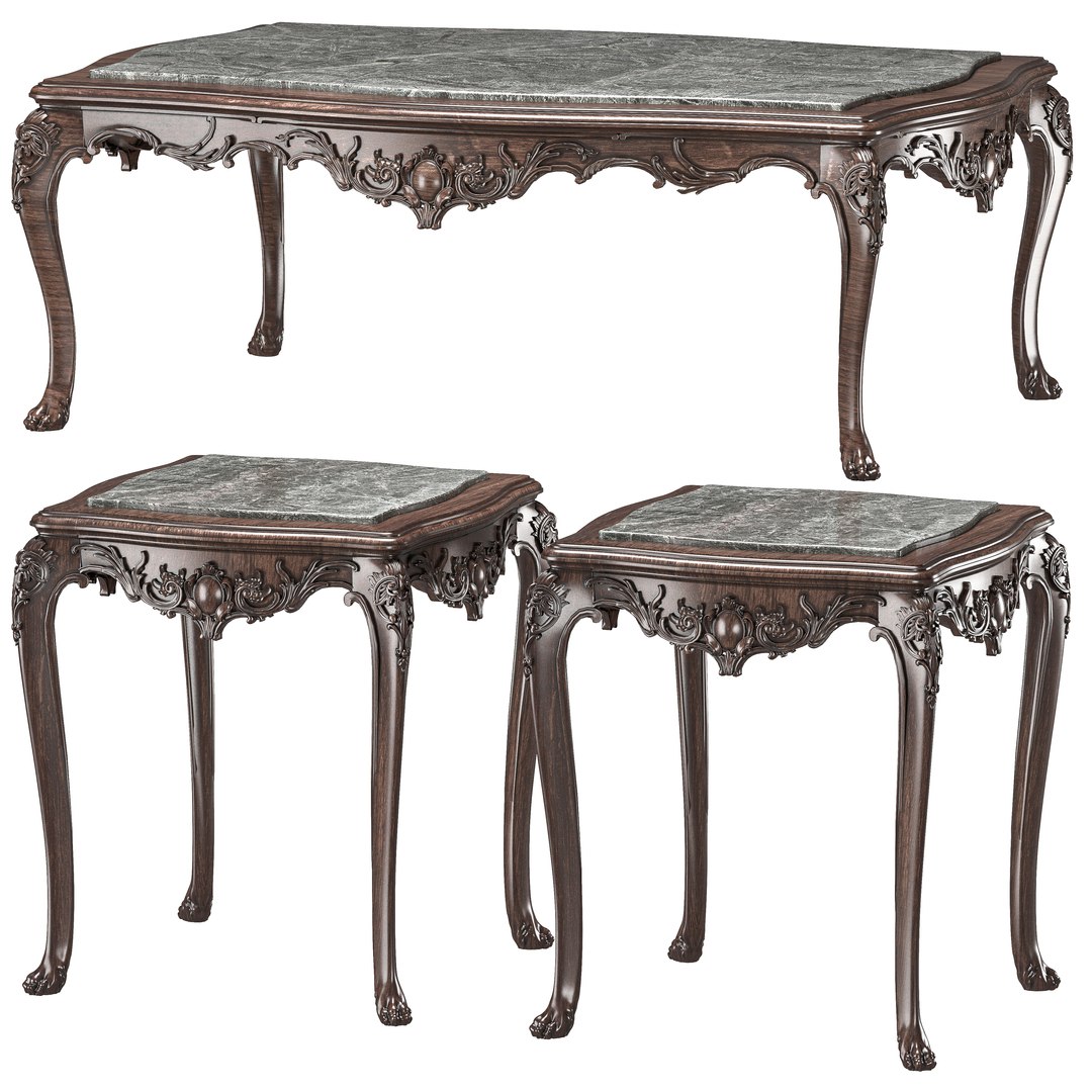 3D Benjamino Frenchy Coffee Table 0732 Model - TurboSquid 2254697