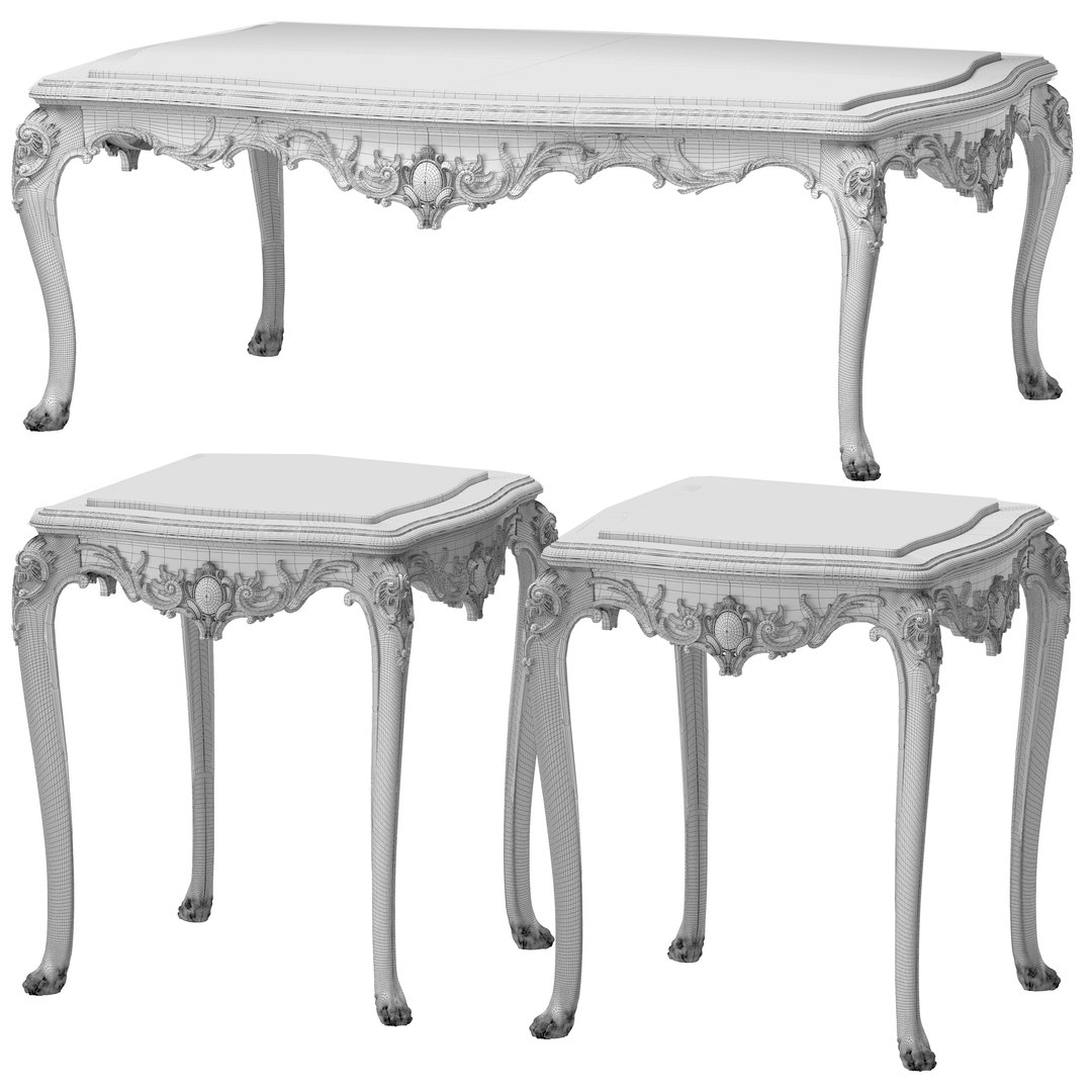 3D Benjamino Frenchy Coffee Table 0732 Model - TurboSquid 2254697