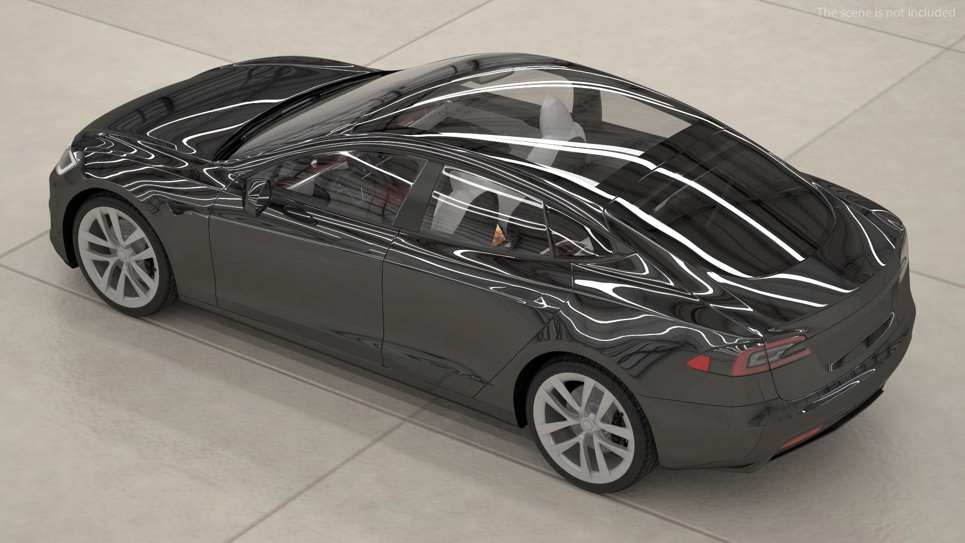 3D Electric Liftback Sedan Rigged - TurboSquid 1723925