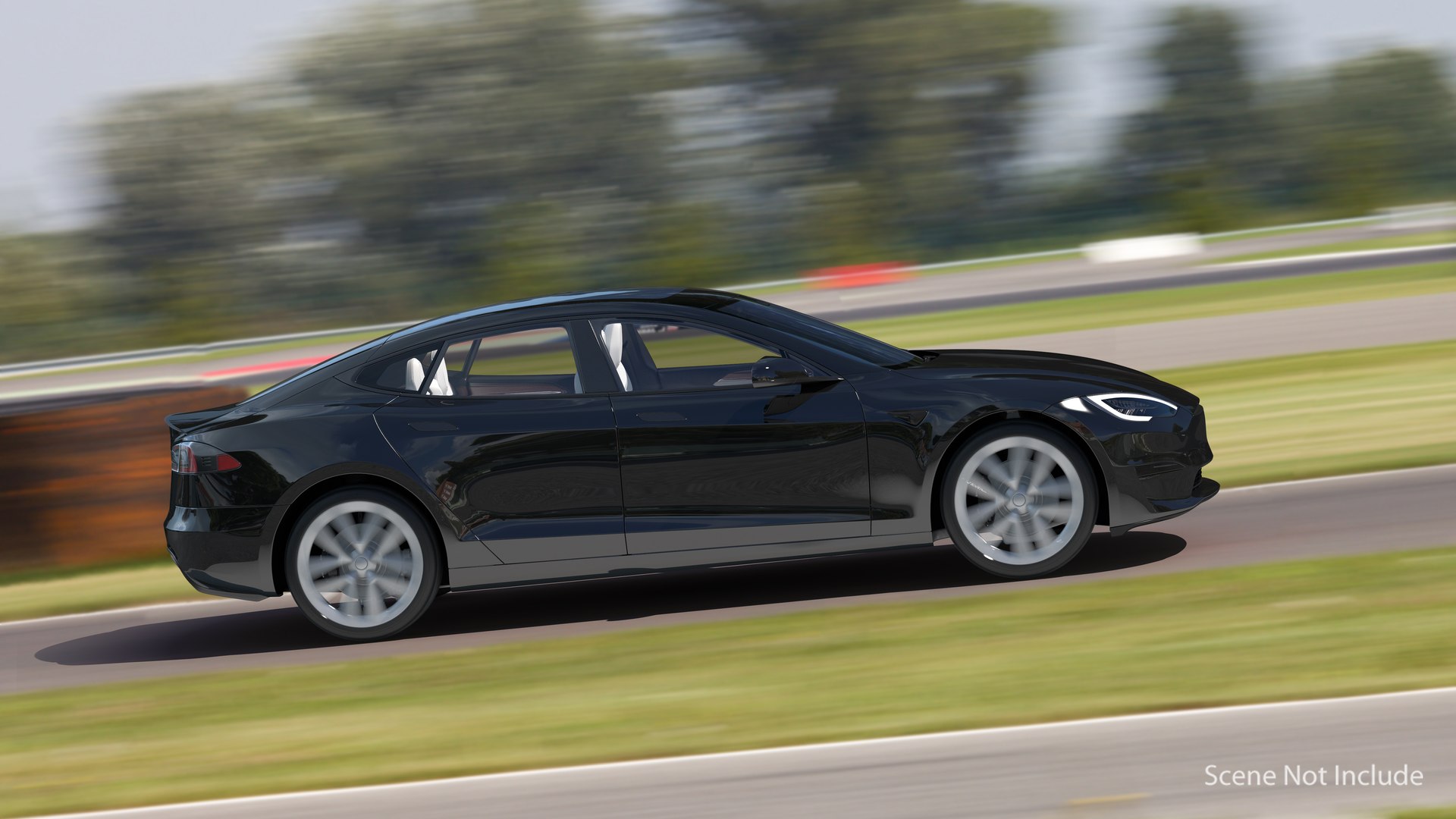 3D Electric Liftback Sedan Rigged - TurboSquid 1723925