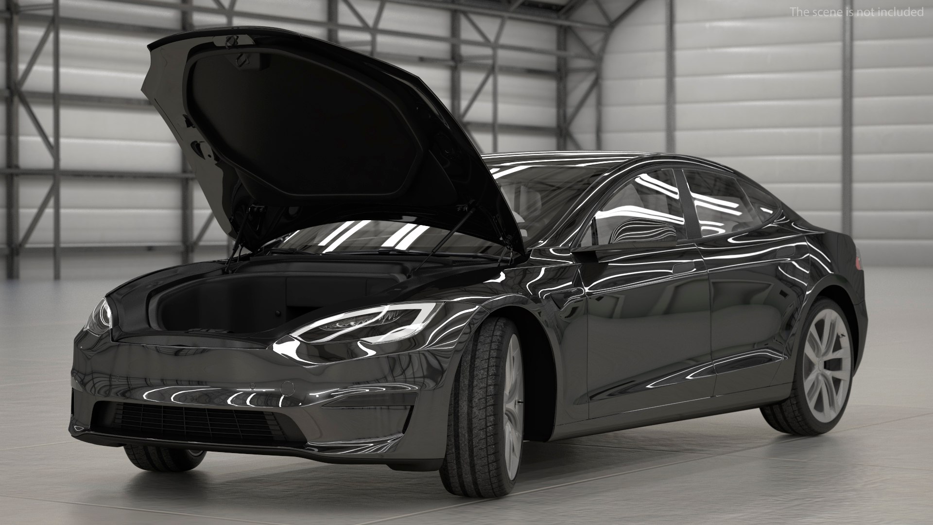 3D Electric Liftback Sedan Rigged - TurboSquid 1723925