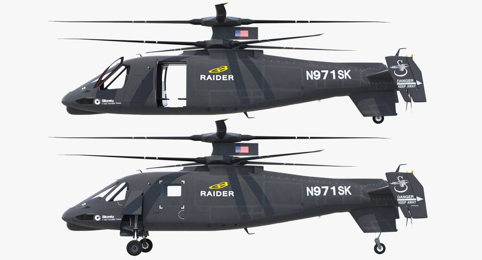 Sikorsky s97 raider 3D model - TurboSquid 1407066
