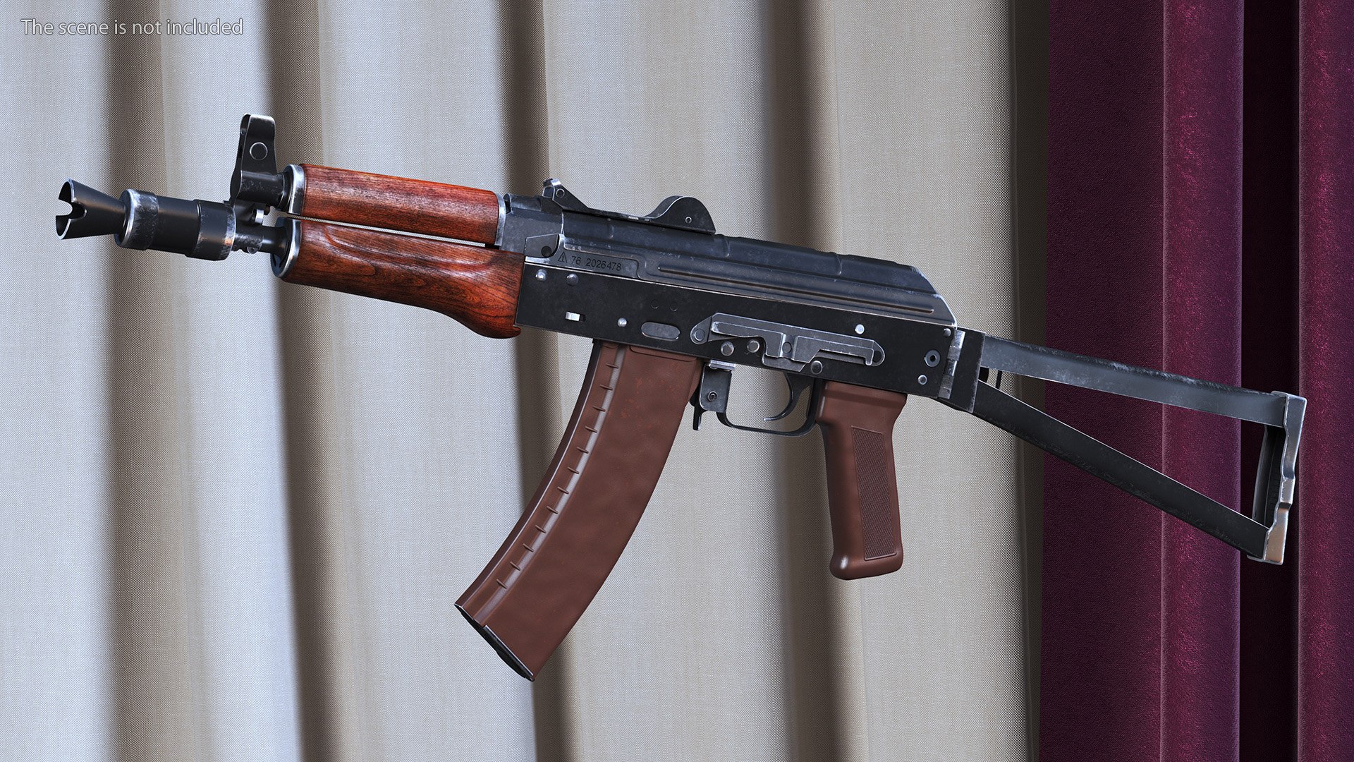 AKS 74U Assault Rifle 3D Model - TurboSquid 2226208
