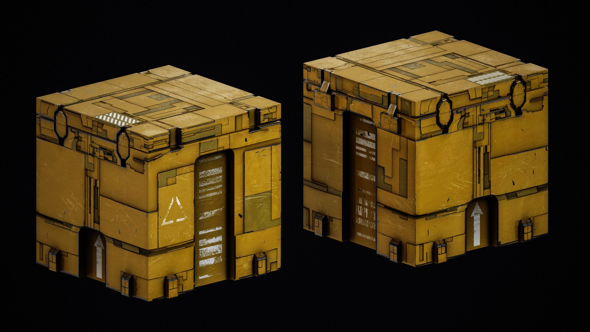 Sci-fi Crates Pack Vol 1 3D - TurboSquid 2282277