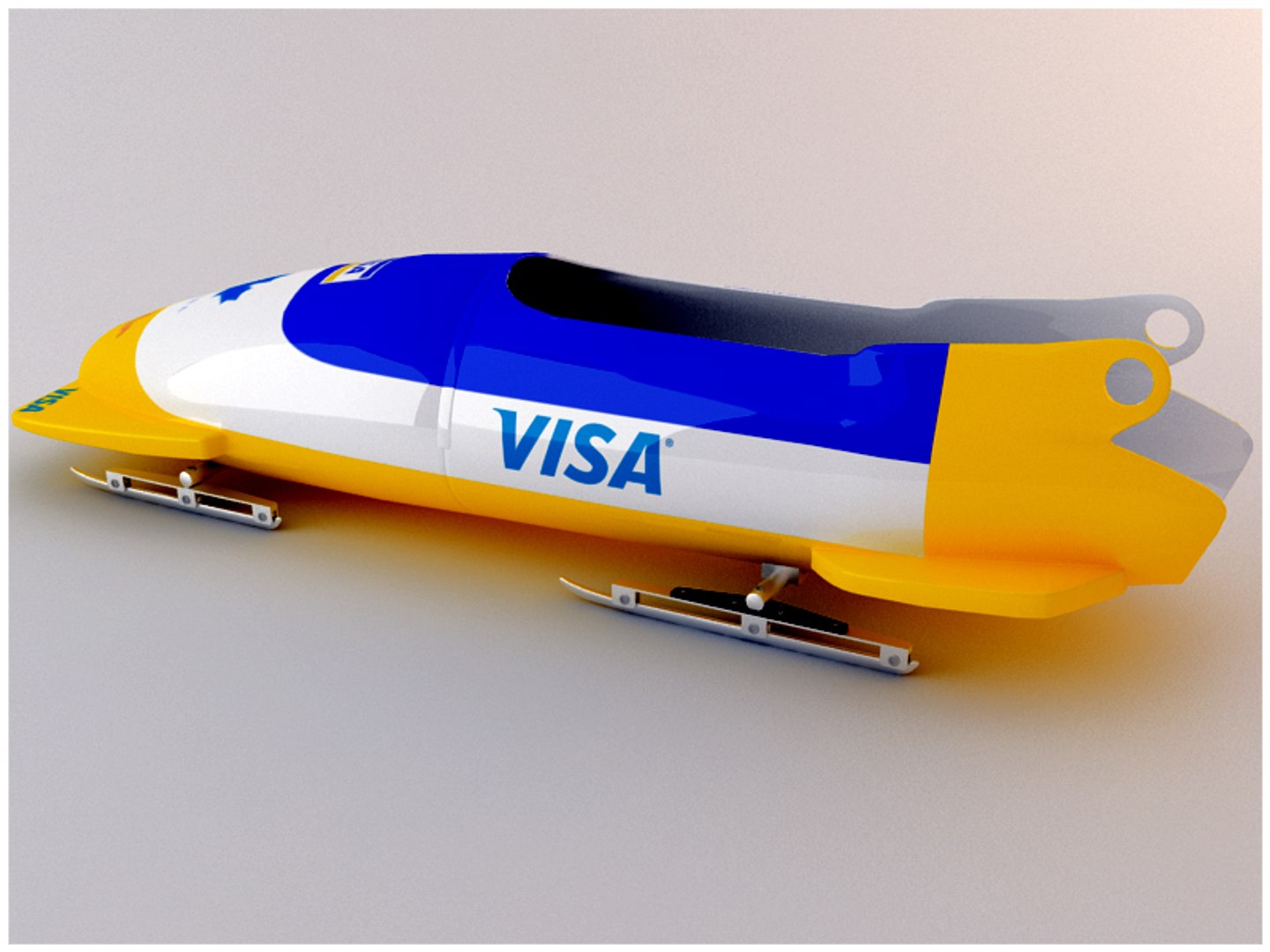 3d Bobsleigh Sled - Canada Model