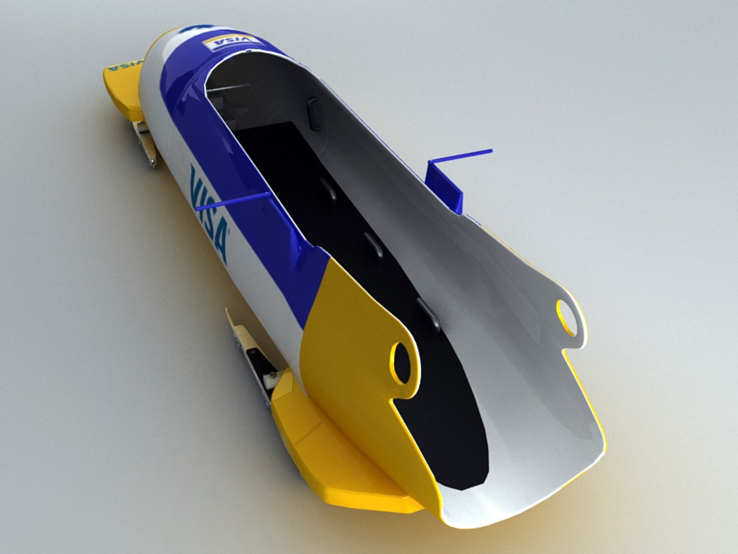 3d Bobsleigh Sled - Canada Model