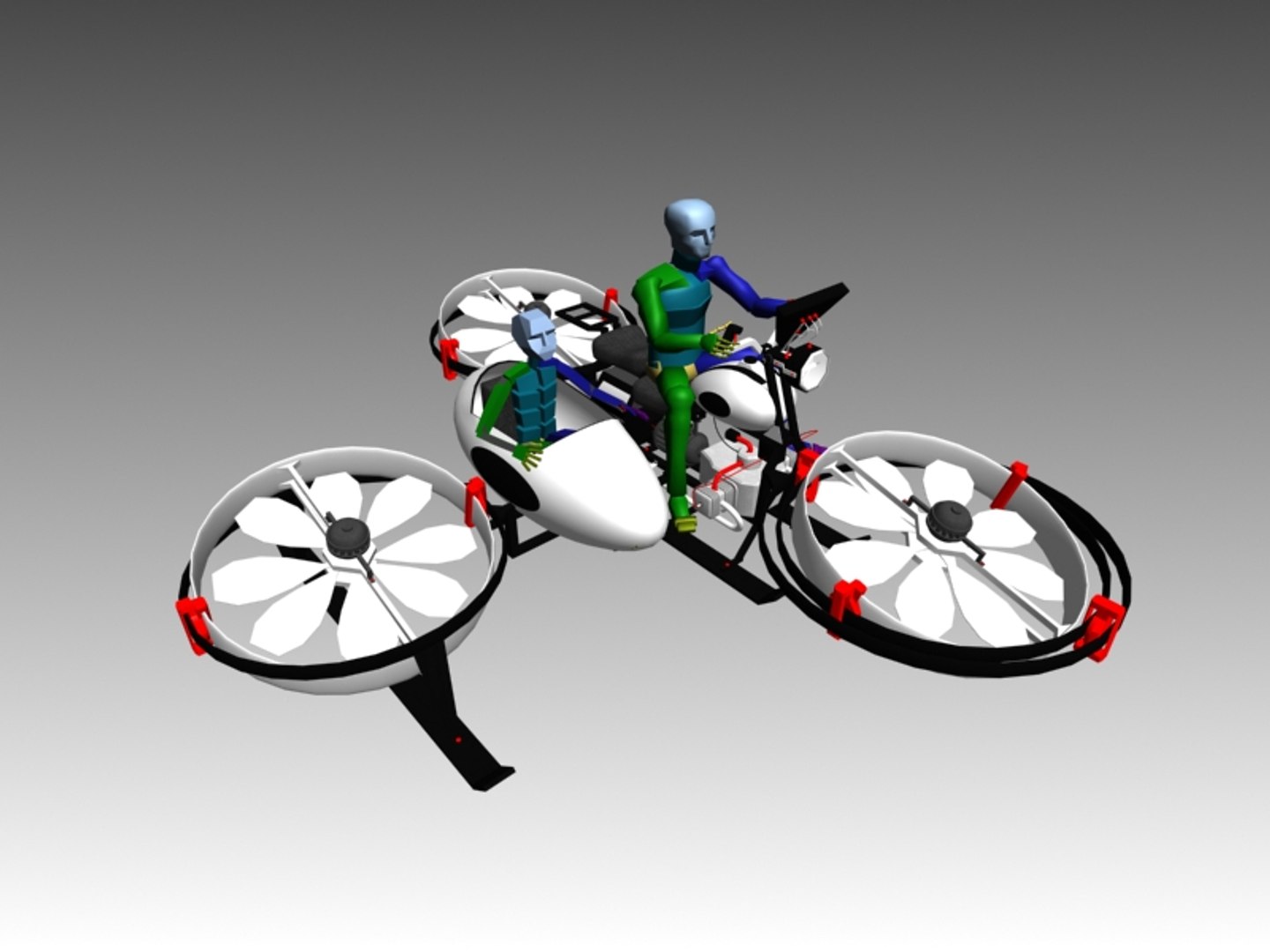 Flying Hoverbike Hover 3D Model - TurboSquid 1348437