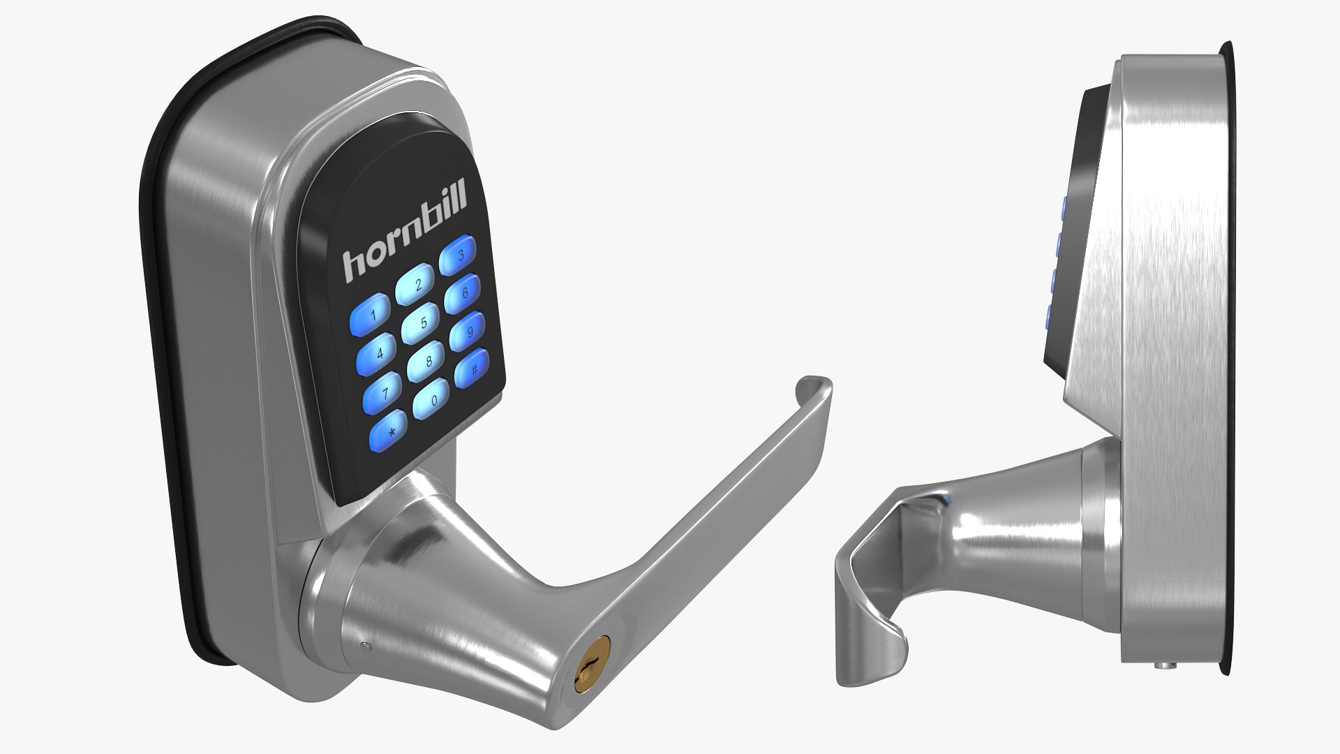 Hornbill Smart Lock With Keypad Door Knob Silver 3D Model - TurboSquid ...