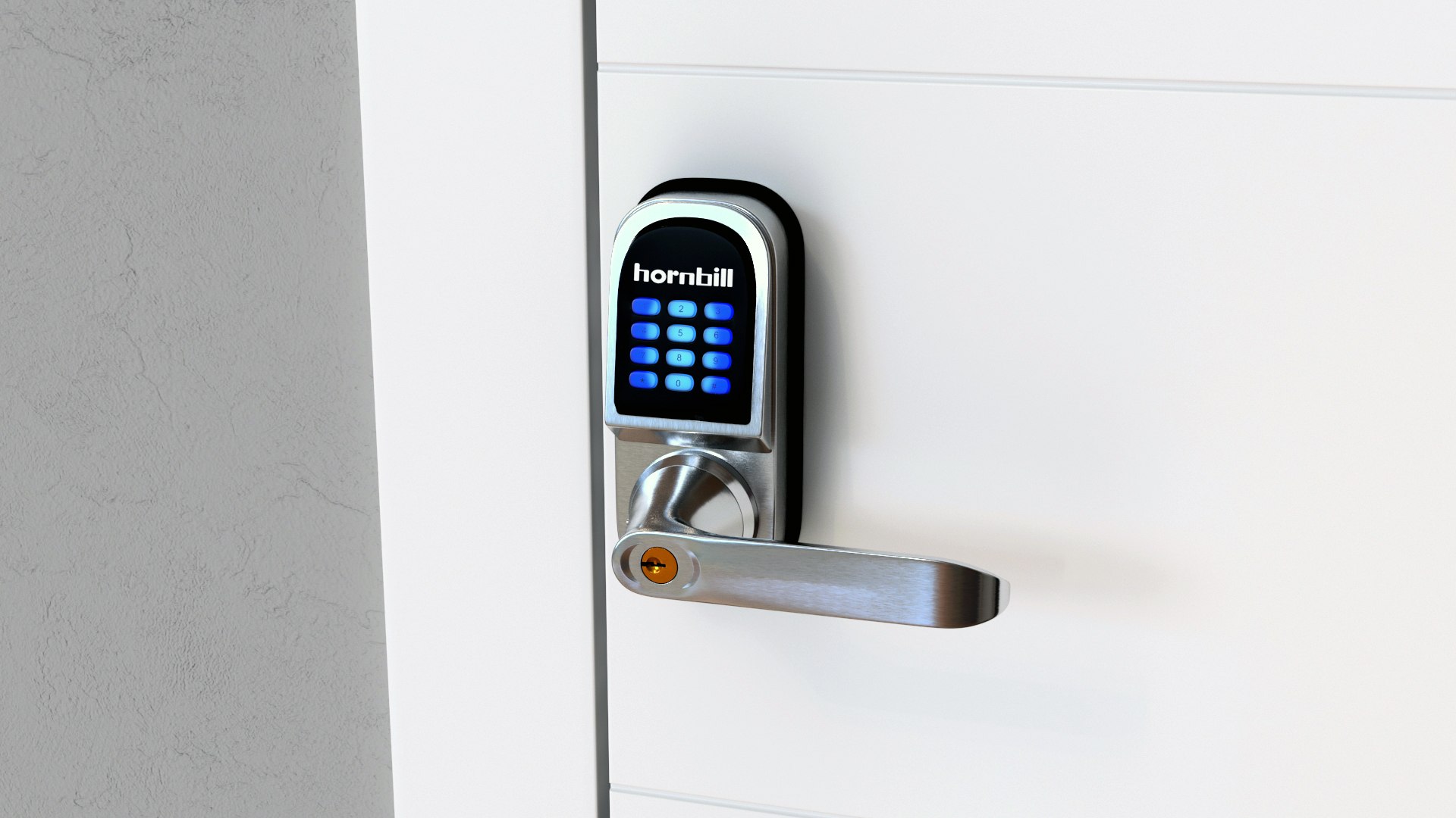 Hornbill Smart Lock With Keypad Door Knob Silver 3D Model - TurboSquid ...