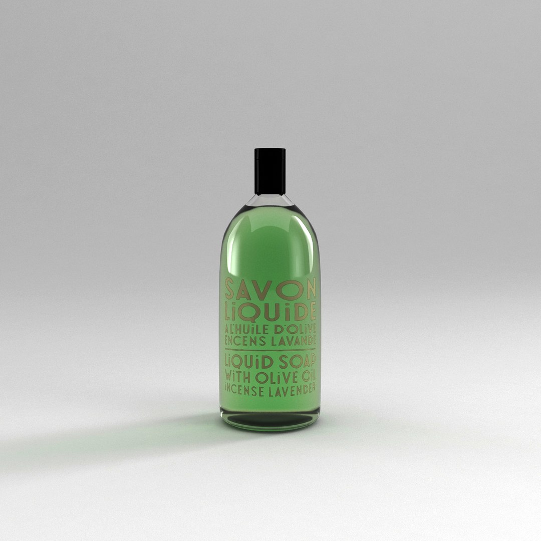3d savon liquide soap model
