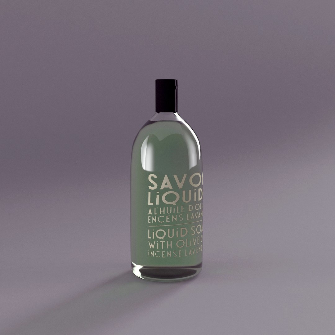 3d savon liquide soap model
