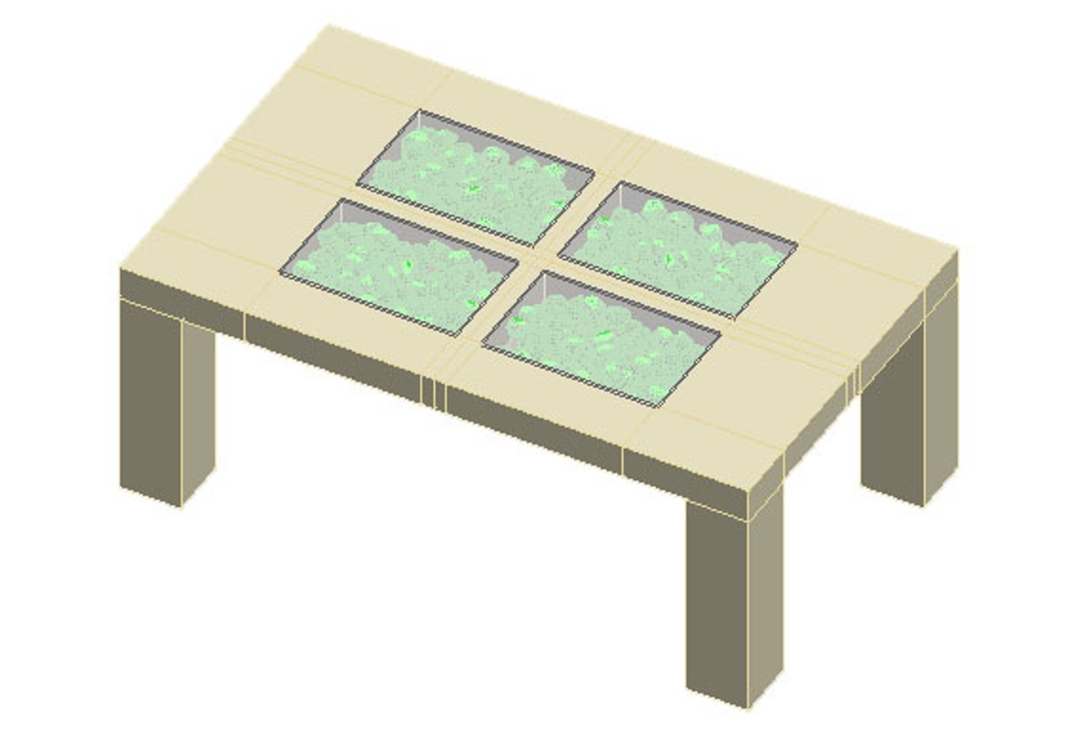 Free Small Table 3d Model