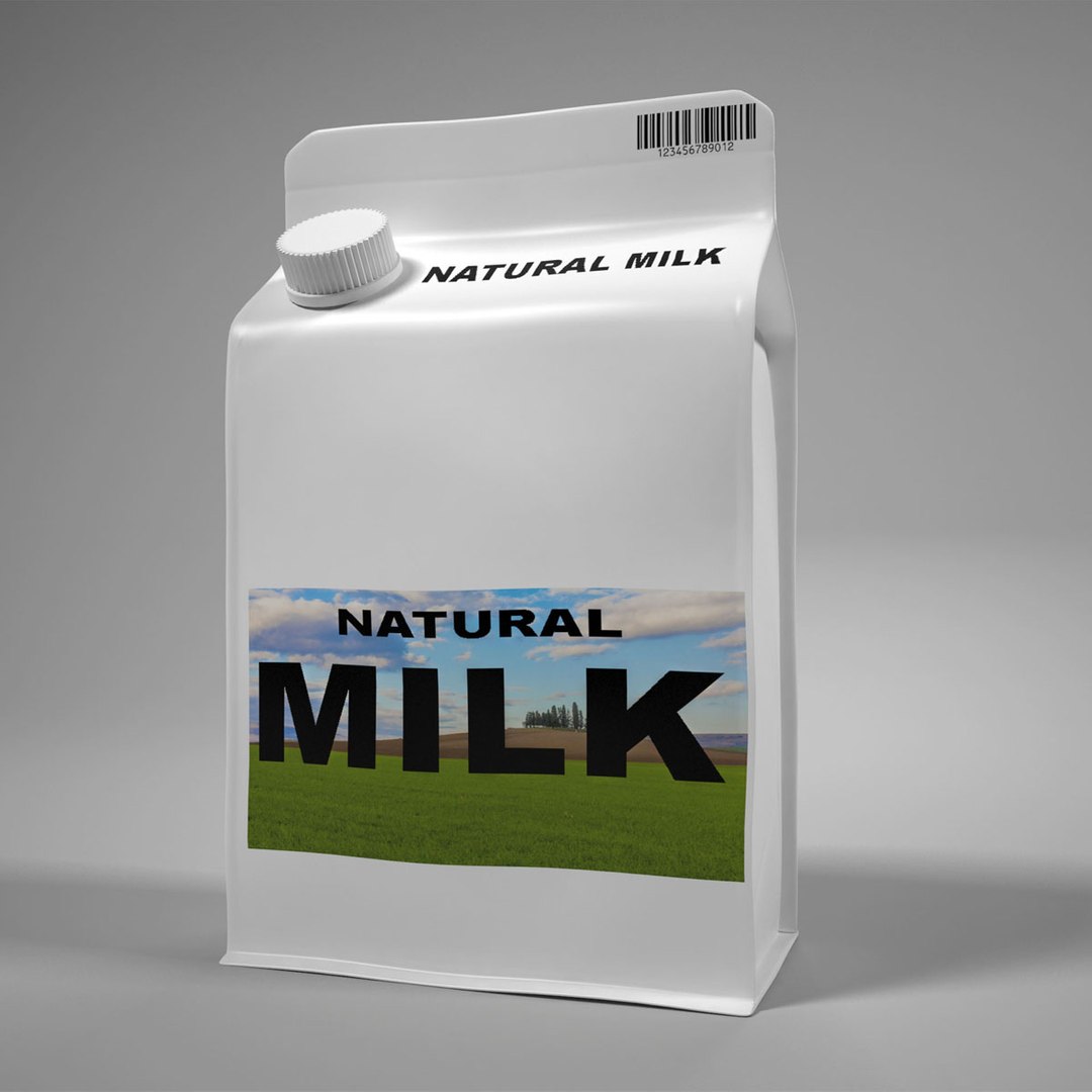 Milk Box 3D Model - TurboSquid 1322432