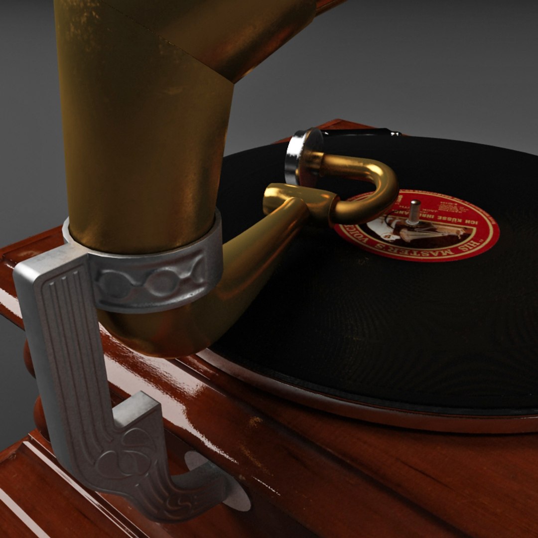 3d gramophone modelled