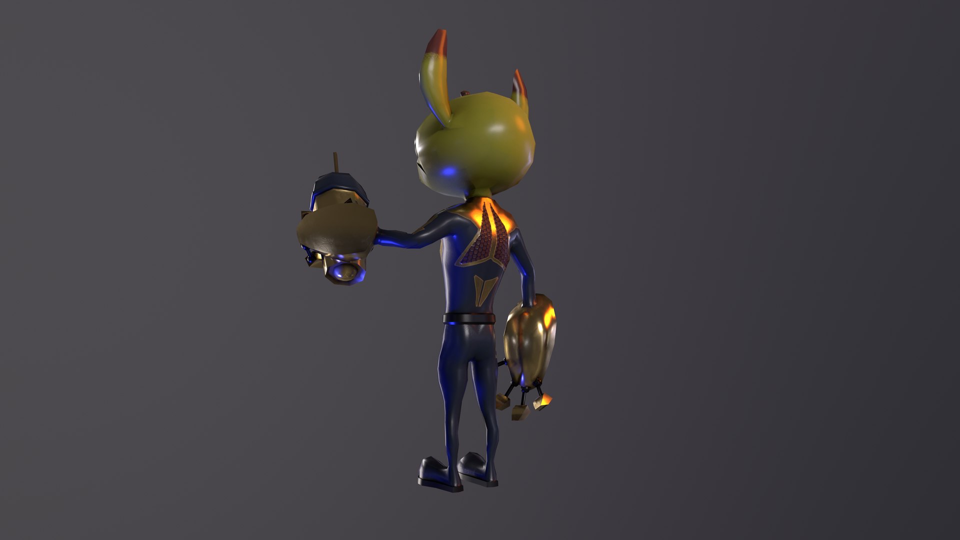 Alien Ufo Monster Man Game Ready Pbr Model - TurboSquid 1785911