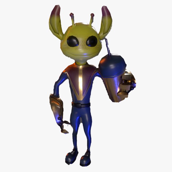 Alien ufo monster man game ready pbr model - TurboSquid 1785911