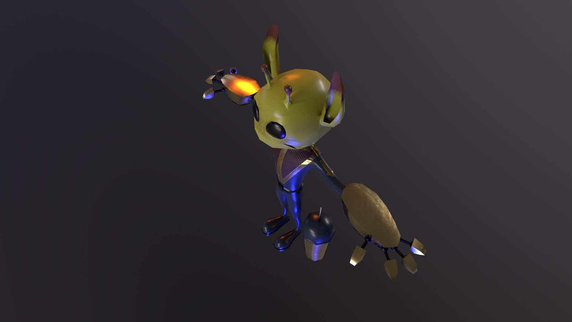 Alien Ufo Monster Man Game Ready Pbr Model - TurboSquid 1785911