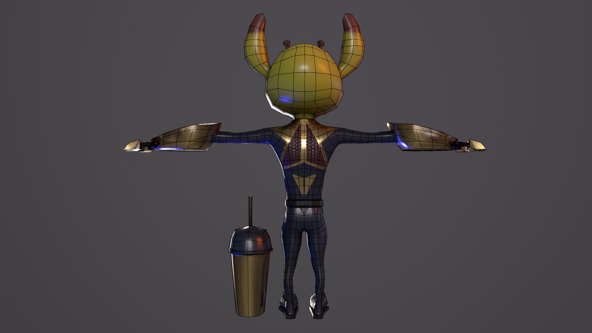 Alien Ufo Monster Man Game Ready Pbr Model - TurboSquid 1785911