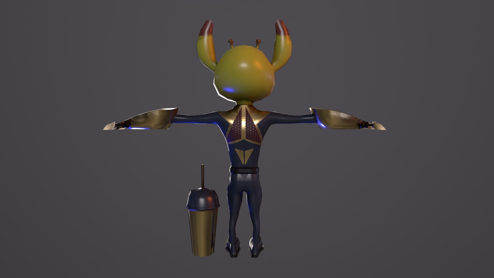 Alien Ufo Monster Man Game Ready Pbr Model - TurboSquid 1785911