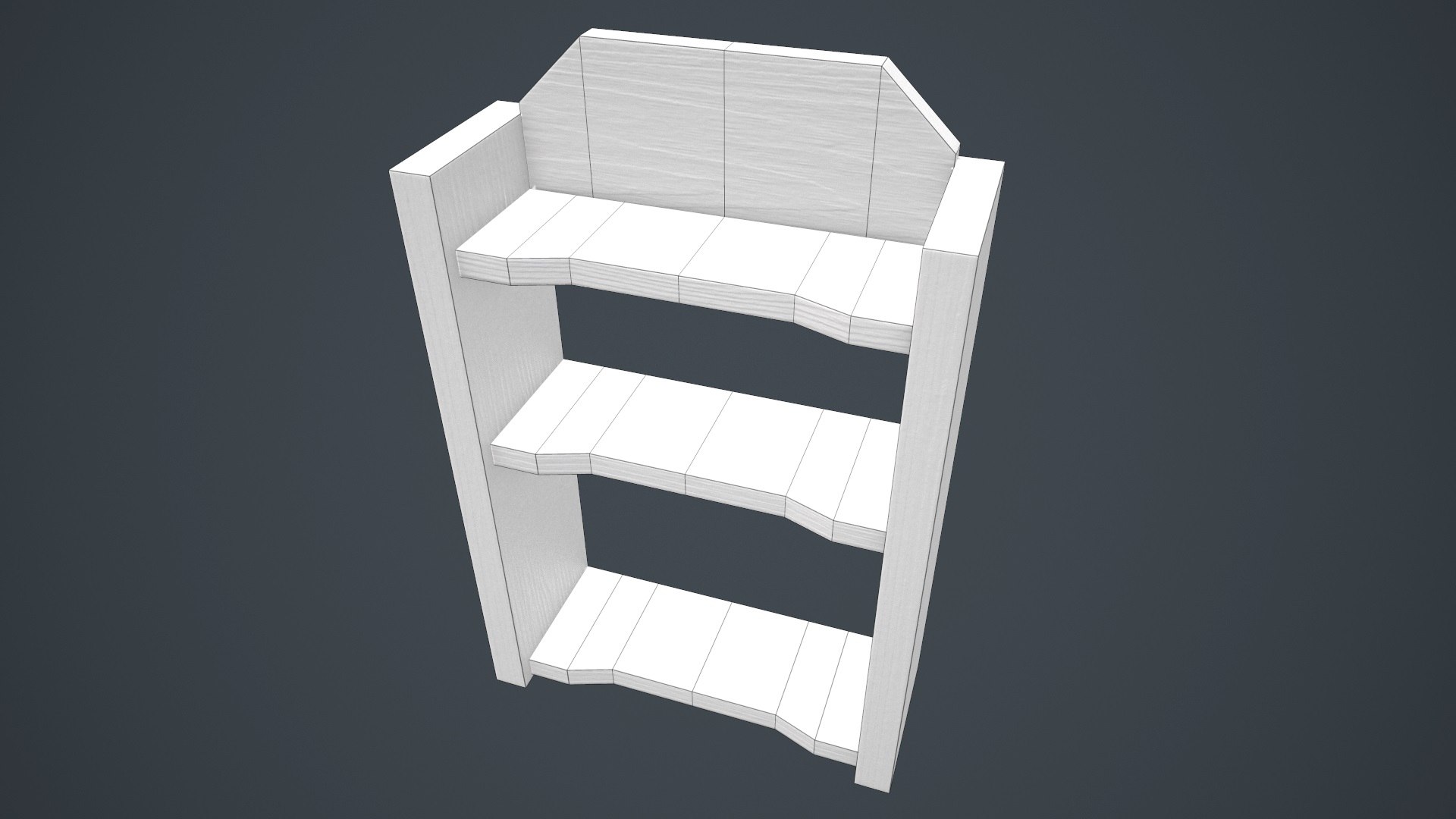 Wooden wall shelf pbr 3D model - TurboSquid 1319145