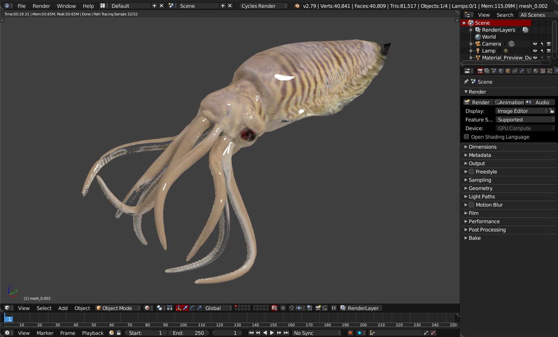 3D cuttlefish model - TurboSquid 1179141